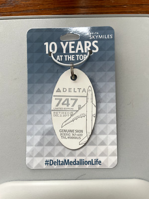 Plane Tags - Delta Airlines Boeing 747 White N668US - Diamond Medallion ...