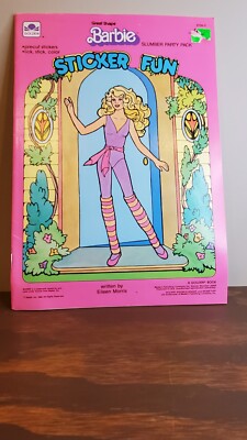 Great Shape BARBIE Sticker Fun Book Slumber Party Pack 1985 Never Used ...