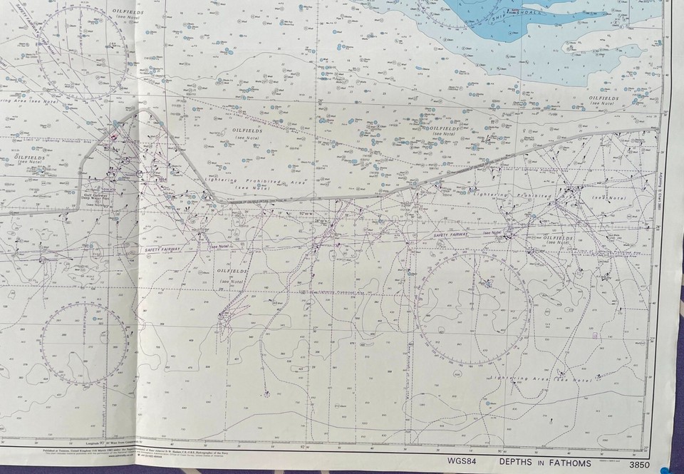 Admiralty 3850 UNITED STATES GULF OF MAXICO GALVESTON BAY TO SHIP SHOAL ...
