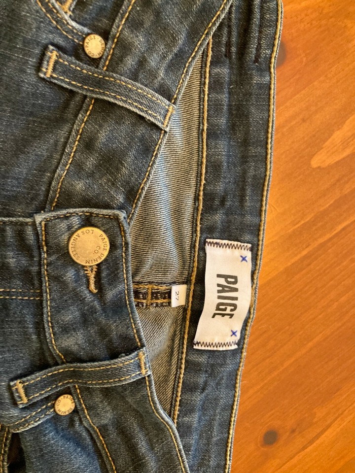 Paige Women's peg leg Jeans Skinny Dark Wash Straight Leg size 27 | eBay
