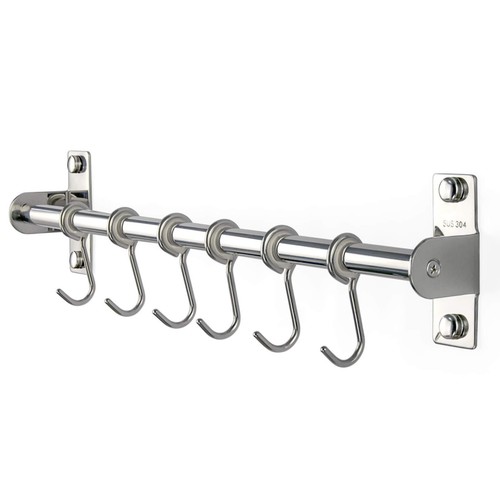 Kitchen Sliding Hooks, Wall Mounted Kitchen Rail, Stainless Steel ...