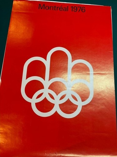 Montreal 1976 Olympics Poster Logo Red 23x33 Lowest Price I Will Go | eBay
