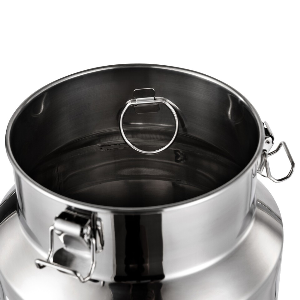 20L 304 Stainless Steel Milk Can Oil Pail Storage Bucket Wine Barrel ...