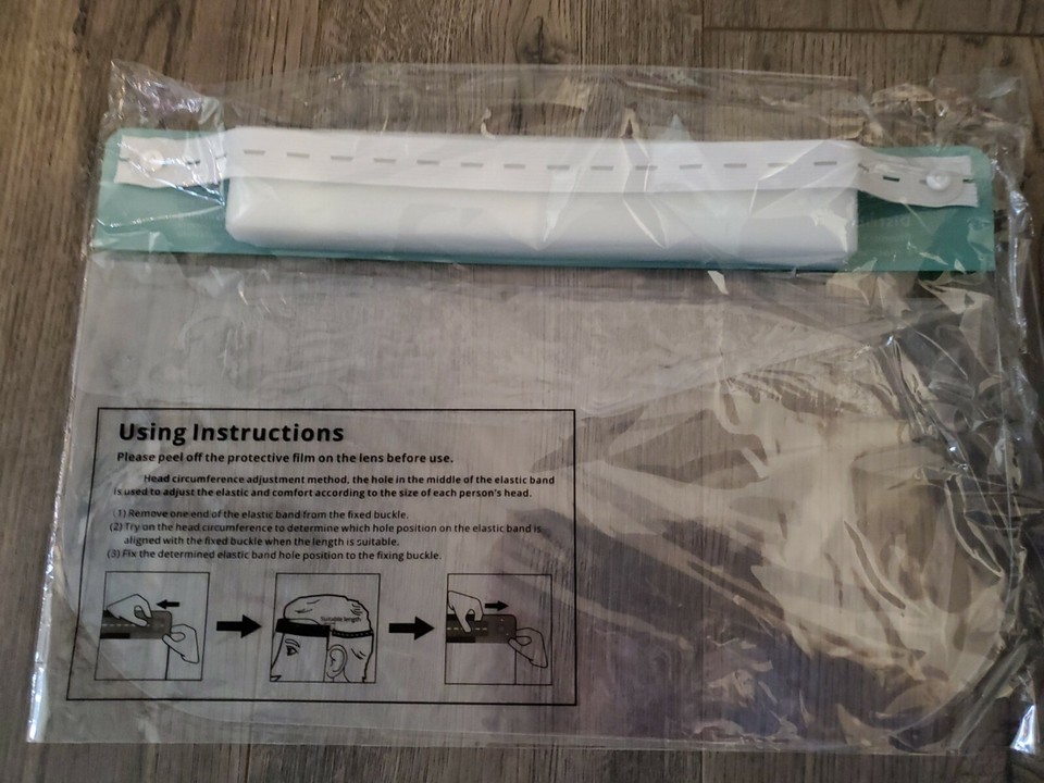 10-Pack Face Shield, Reusable, Anti-Fog Face Mask, Padded, Adjustable ...