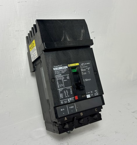 Square D I-Line HJA36080 150A PowerPact Circuit Breaker w/ 80 Amp Trip ...