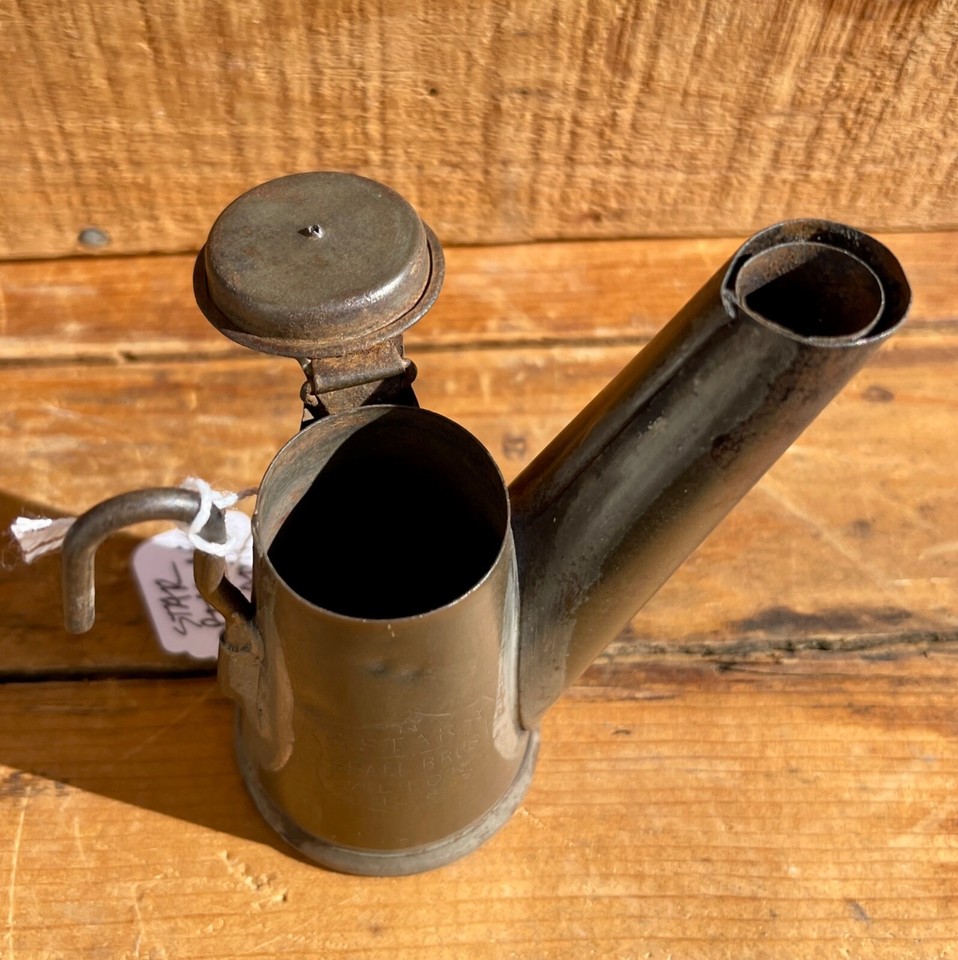 Antique Mining Star Beall Brothers Tin “Teapot” Oil Cap Lamp | eBay