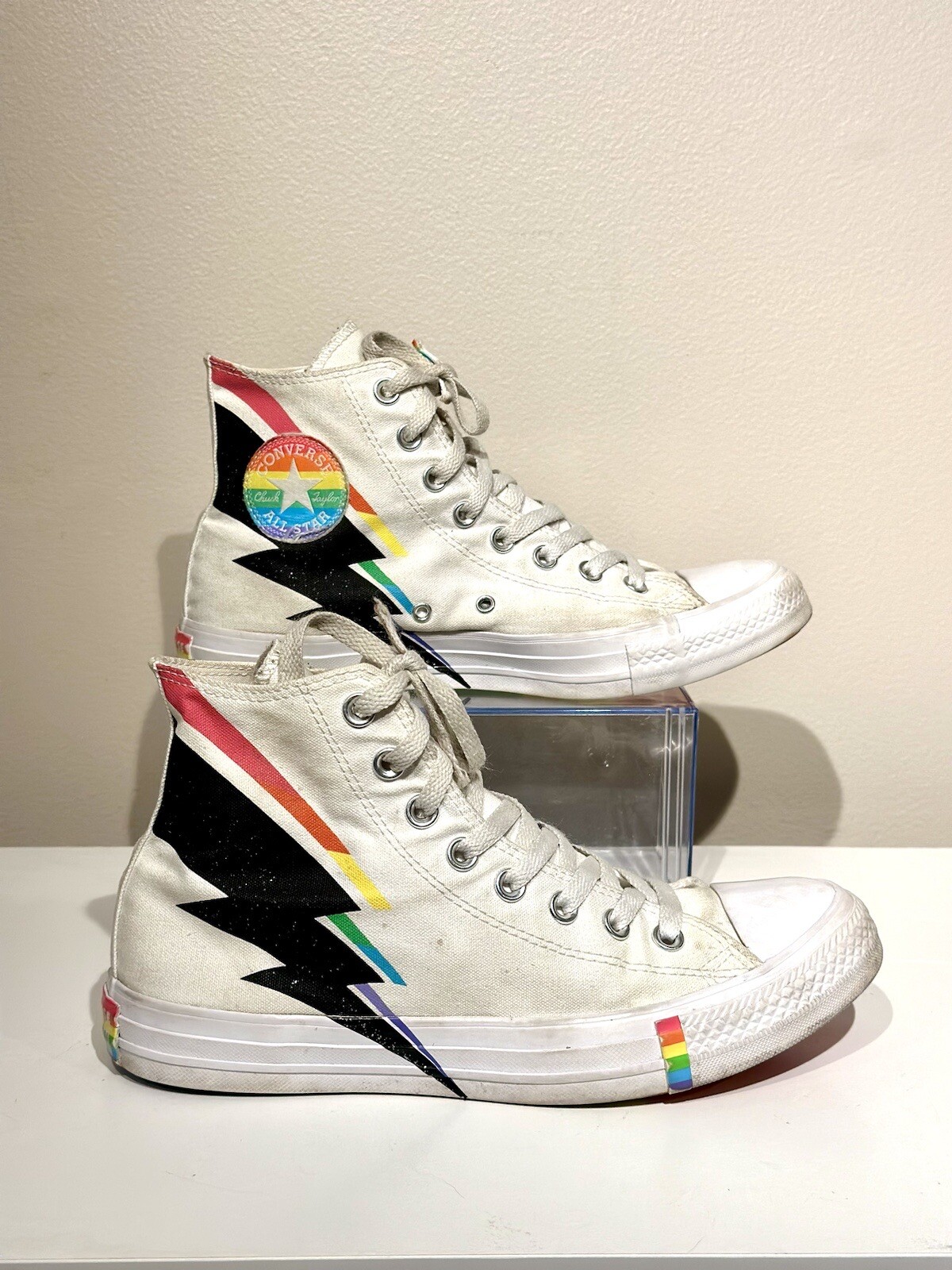 Converse PRIDE Rainbow Bolt Chuck Taylor Sneakers Sho… - Gem