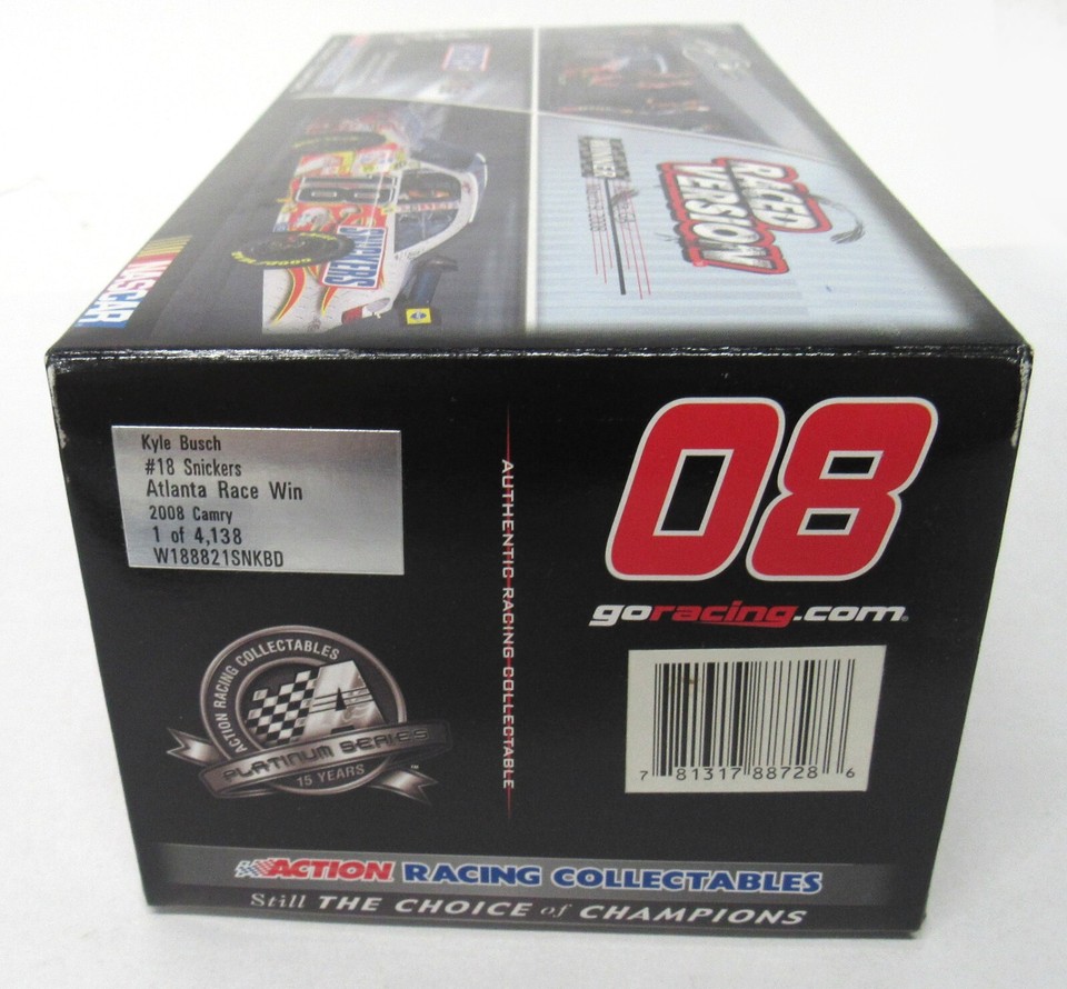 Action Platinum 1:24 Kyle Busch #18 Snickers Atlanta Winner 2008 Raced ...