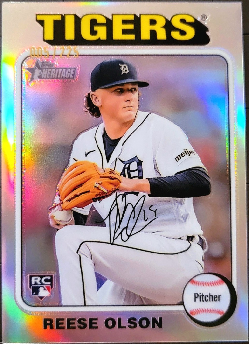 2024 Topps Heritage High Number - Rookies Reese Olson #439 Chrome ...