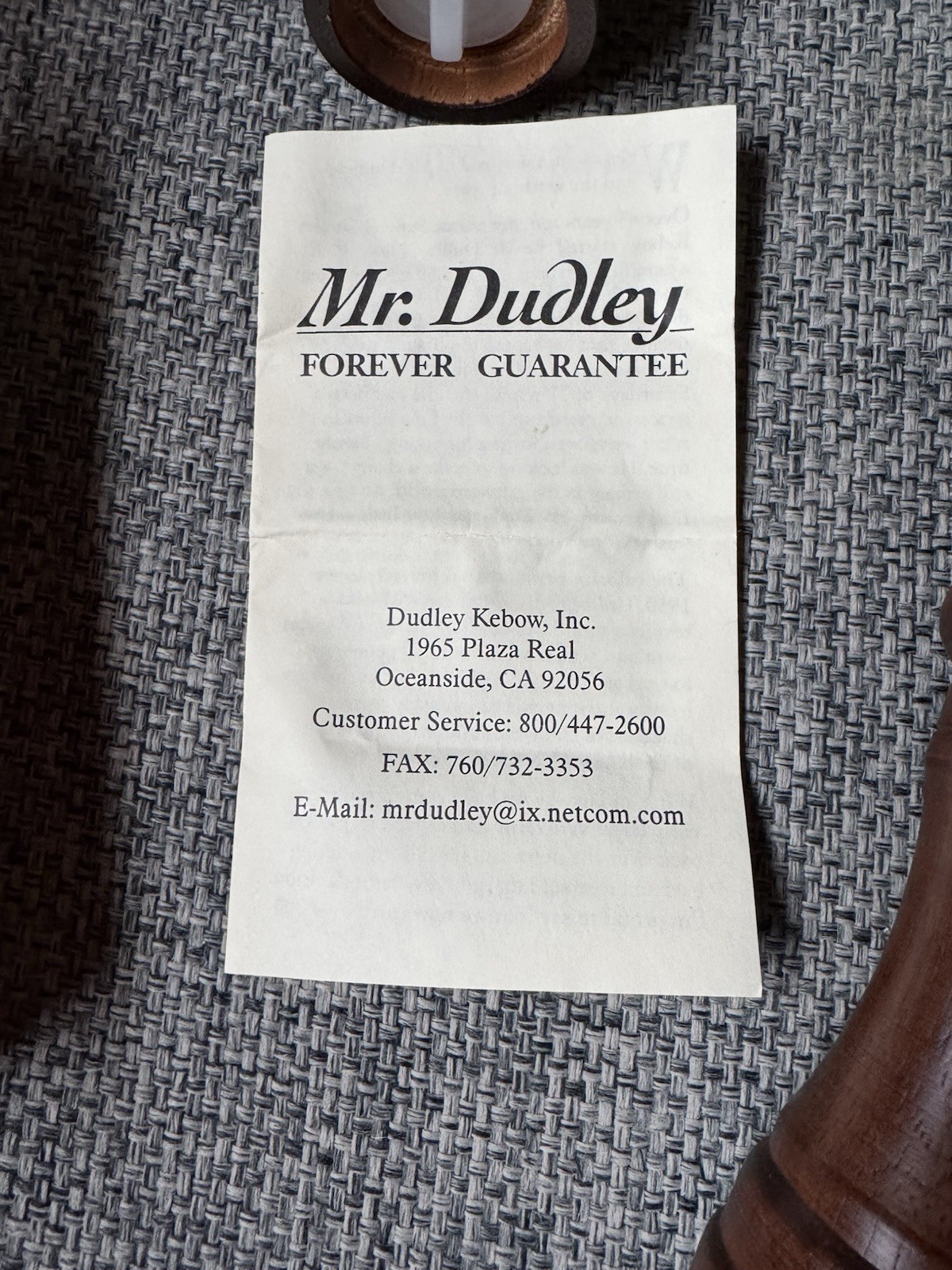 Vintage Mr. Dudley 5.5” Walnut Wood Peppermill & Salt Shaker Set Julian ...