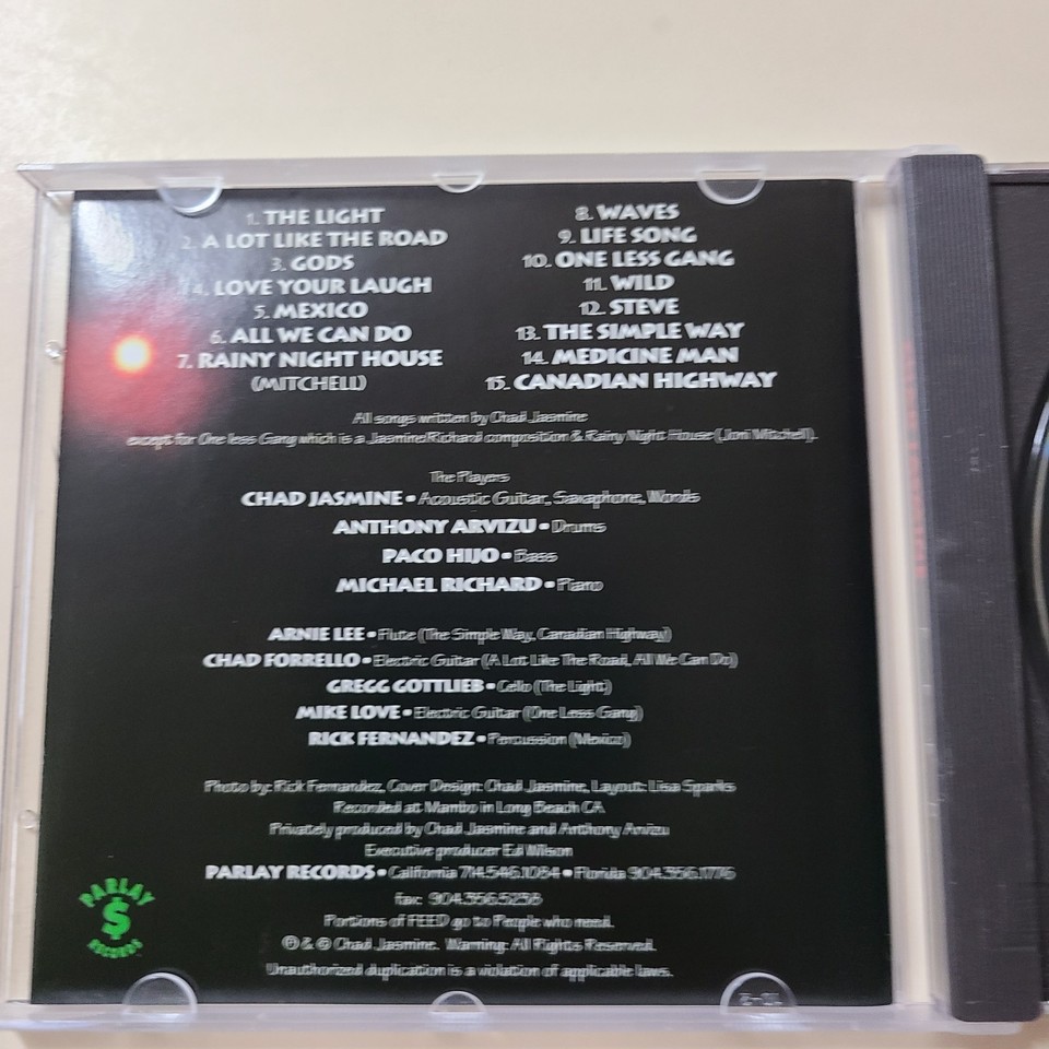 Chad Jasmine - FEED Nice copy! Rare Parlay Records recording | eBay ...