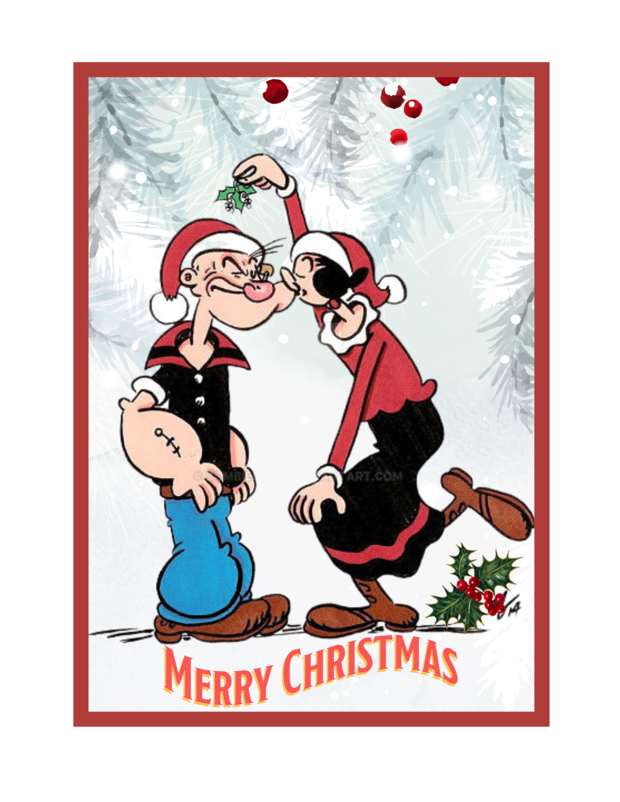 Popeye Christmas Refrigerator Magnet | eBay