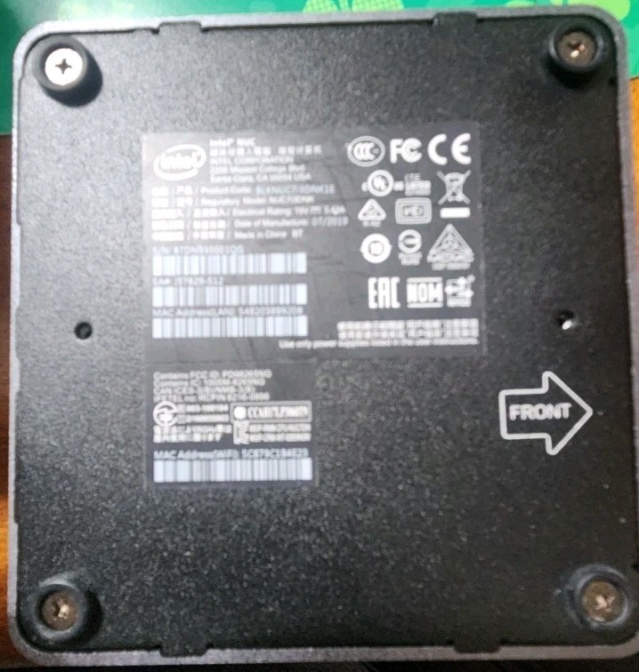 Lot of 5 Intel NUC7, NUC7i3DNK 8GB RAM *NO HARD DRIVE* Core i3 w/ Power ...