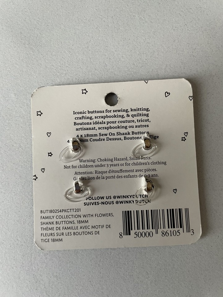 Winky & Dutch machine washable iconic buttons family collection with ...