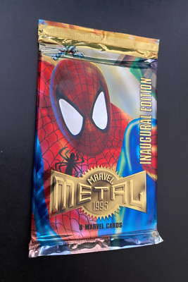 1995 Fleer Marvel Metal Cards Inaugural Edition Factory Sealed Pack ...