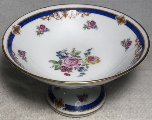 5.625”x3.25” Vtg Limoges France Eximious Porcelain Compote Pedestal ...