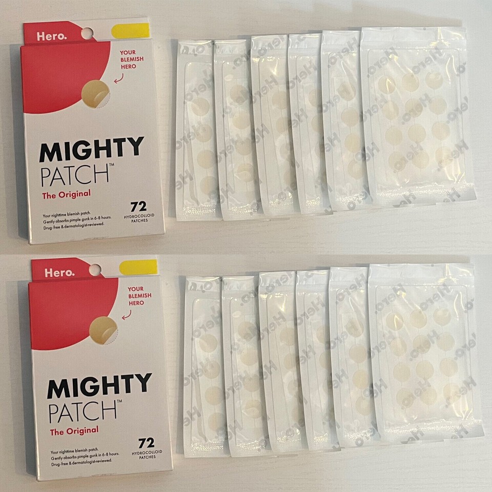 2x 72 count Hero Mighty Patch Original Blemish Treatment exp 02/2027 ...