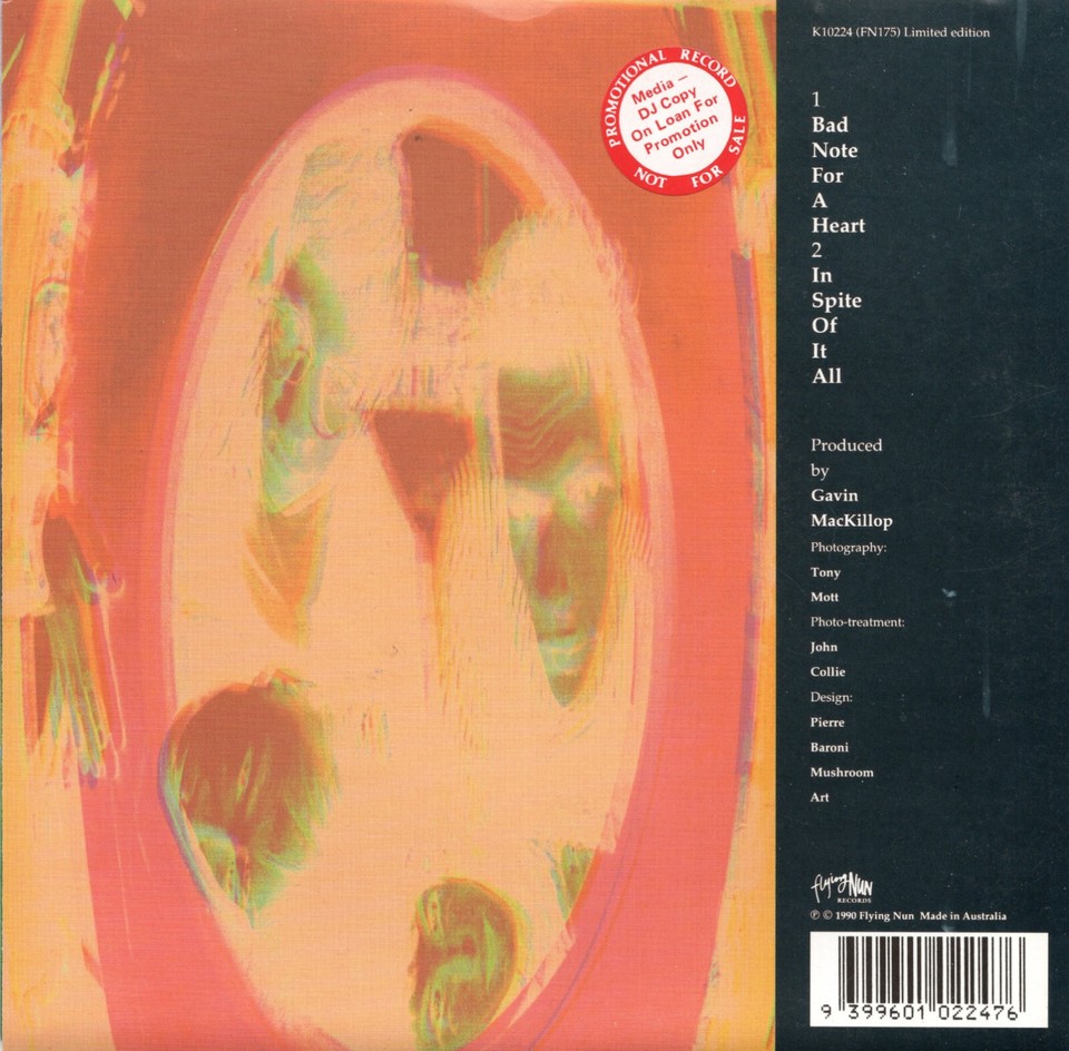 Straitjacket Fits BAD NOTE Australian FLYING NUN Records PROMO RARE 7 ...