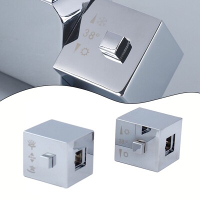 Square Shower Temperature Control Handle Knob in Chrome Finish for Bath ...