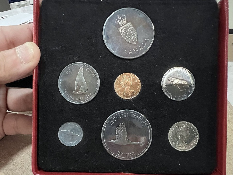 1867-1967 Canada Seven Piece Confederation Coin Set Beautifully Toned ...