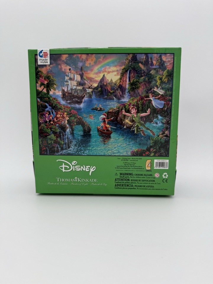 NIB NEW Disney Thomas Kinkade PETER PAN NEVERLAND 750 Pieces Jigsaw ...
