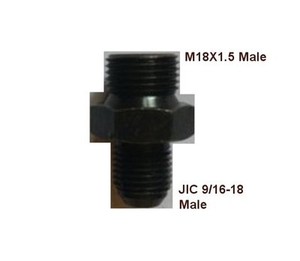 Metric Fitting M18X1.5 M18 to JIC 37 AN-06 UNF 9/16-18 Male Adapter #DL ...