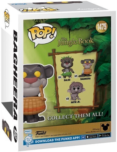 WB FUNKO POP! Disney: The Jungle Book S2 - Bagheera w/ Basket (Vinyl ...