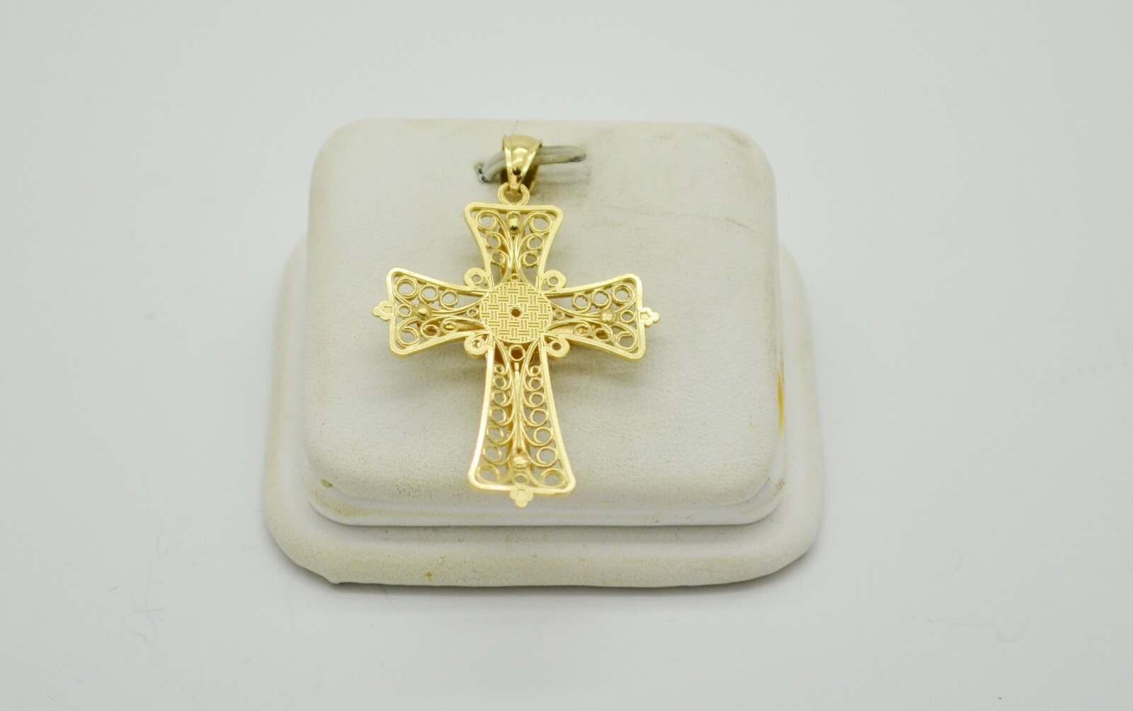 14K Gold Gorgeous Enamel Detailed Cross Pendant #GOLD… - Gem