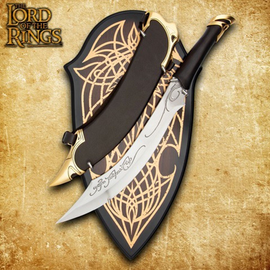 Lord of the Rings Elven Knife of Strider Elf Scimitar Aragorn Dagger ...