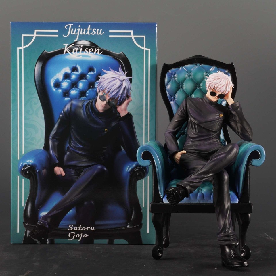 Anime Jujutsu Kaisen Satoru Gojo Geto Suguru Sitting Sofa Figure Model ...