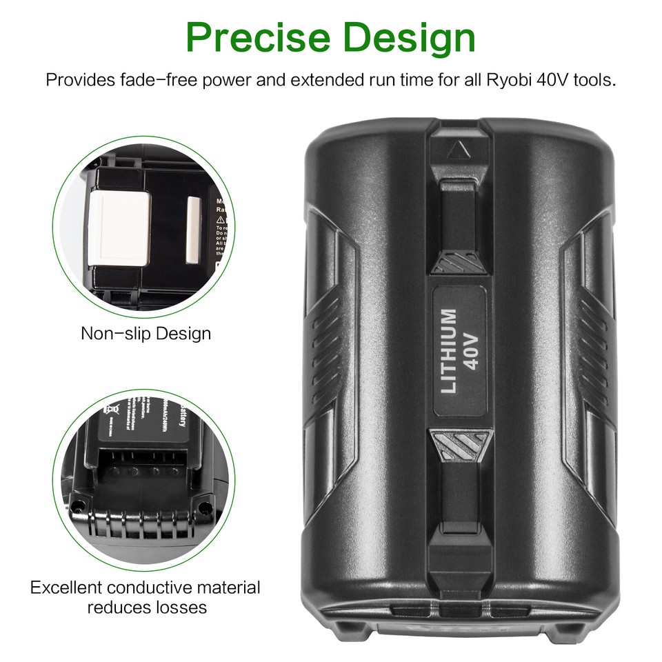 40V Li-ion Battery For Ryobi 40Volt 6000mah OP4050 OP40602 OP40261 ...