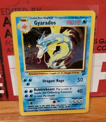 Gyarados Holo Base Set 2 Pokemon TCG 7/130 Rare 2000 | eBay