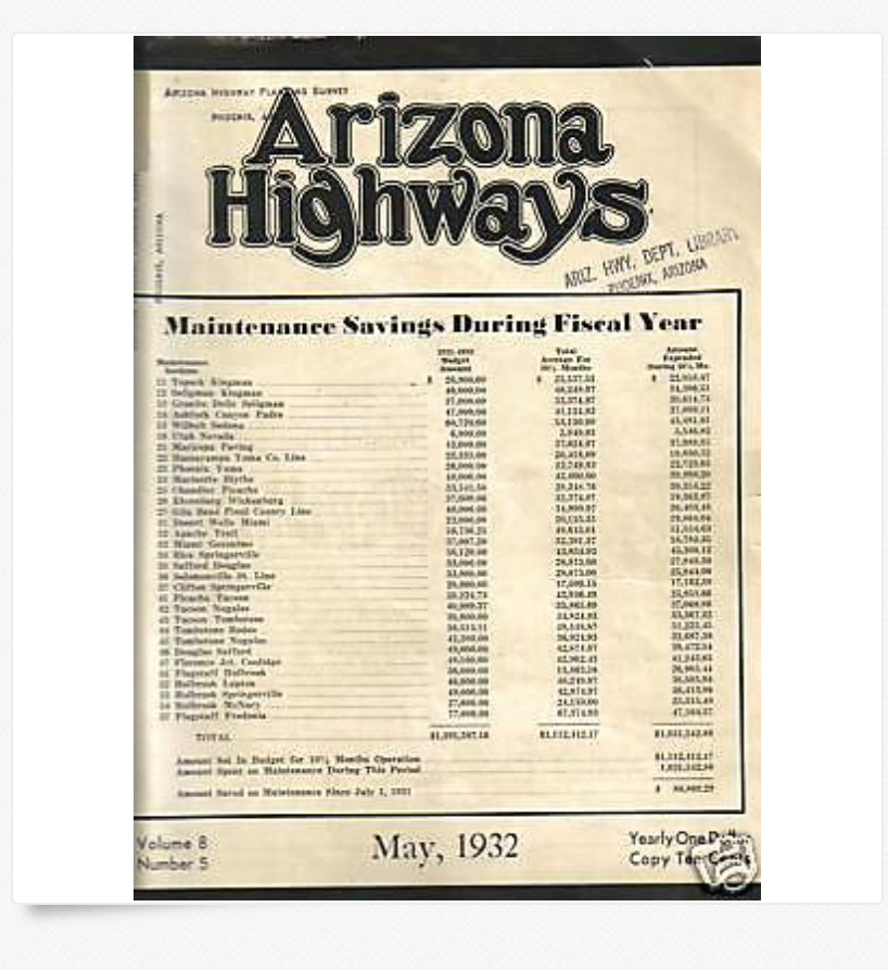 1932 MAY ARIZONA HIGHWAYS PRESCOTT SMOKI DANCE ARBORETUM | eBay