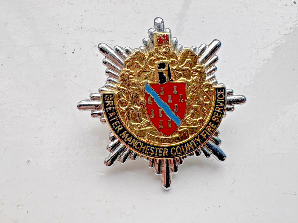 3 different Vintage Obsolete Manchester Fire Brigade Firemans Enamel ...