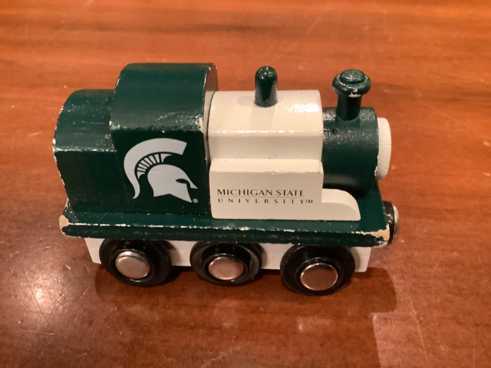 MICHIGAN STATE SPARTANS SPARTY WOOD TRAIN Thomas, Brio, Chuggington ...