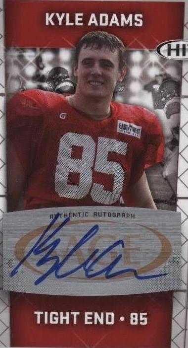 2011 SAGE Hit - Autographs Kyle Adams #A65 (AU, RC) for sale online | eBay
