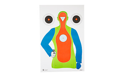 Action Target PR-B21E, High Visibility Fluorescent Target, Black/Orange ...