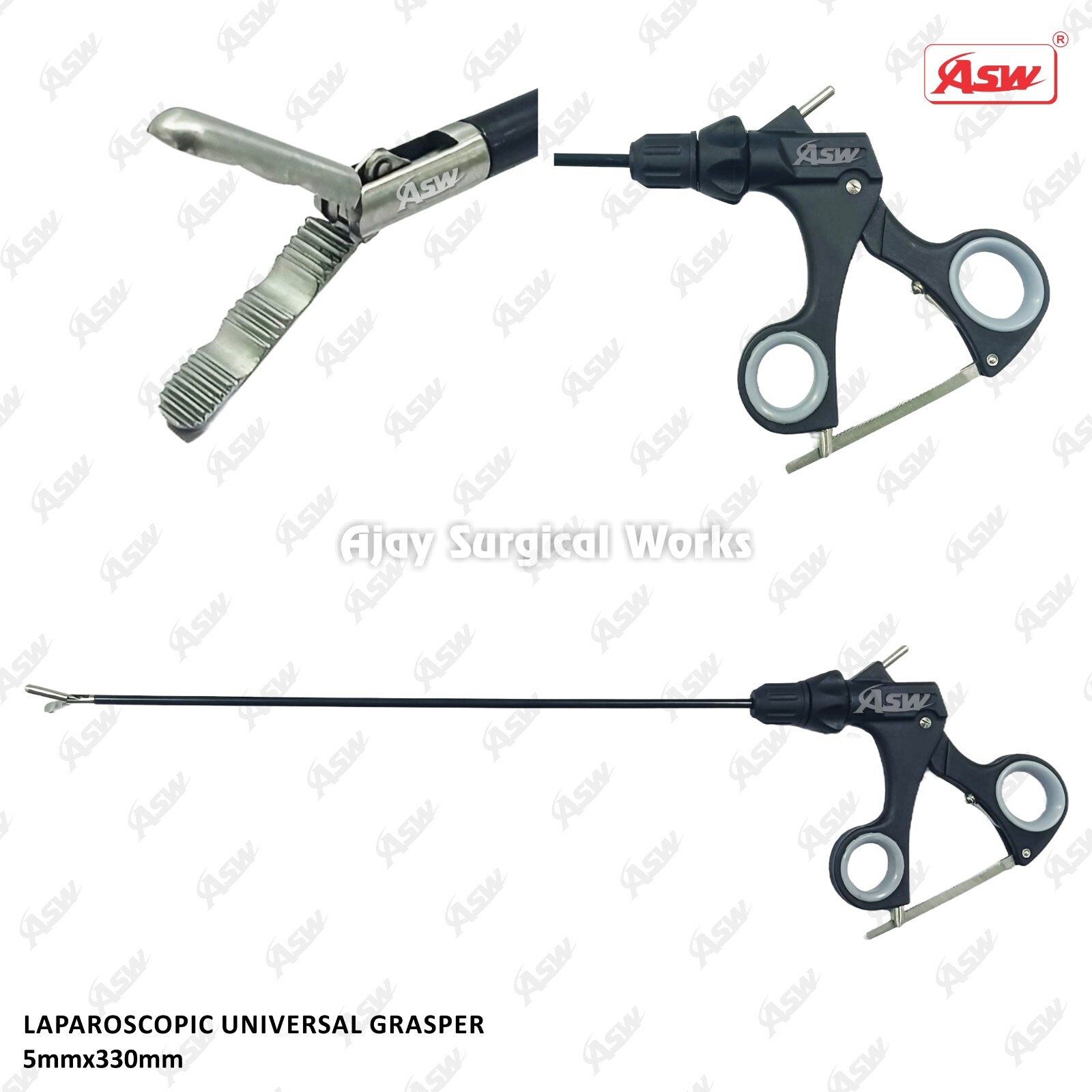 Laparoscopic Universal Grasper Forceps 5mmx330mm Reusable Surgical ...