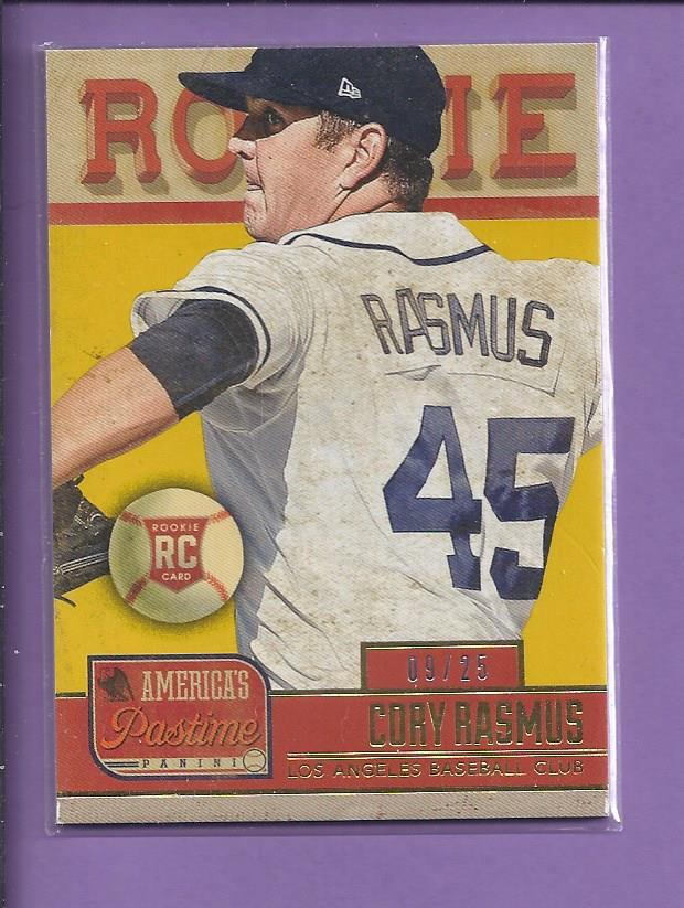 *2013 Panini American pastime Rookie CORY RASMUS no.239 L.A. #09/25 | eBay