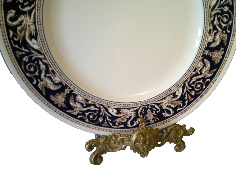 Wedgwood Dark Blue Florentine Pattern Dinner Plate (Dark Blue Dragons ...