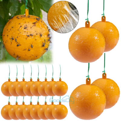 2-20Pcs Insect Bug Fly Glue Hanging Ball Catcher Sticky Flies Trap In ...