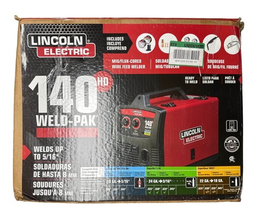 Lincoln Electric 140 HD WELD pak MIG Pro 140hd WIRE FEED WELDER K2514-1 ...