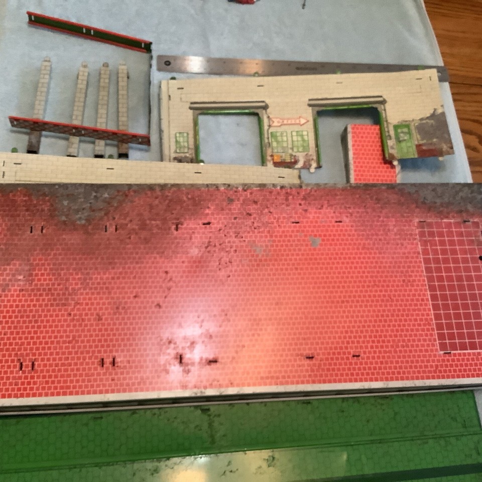 Marx Freight Terminal Tin Litho Train Station Toy Building Vintage ...