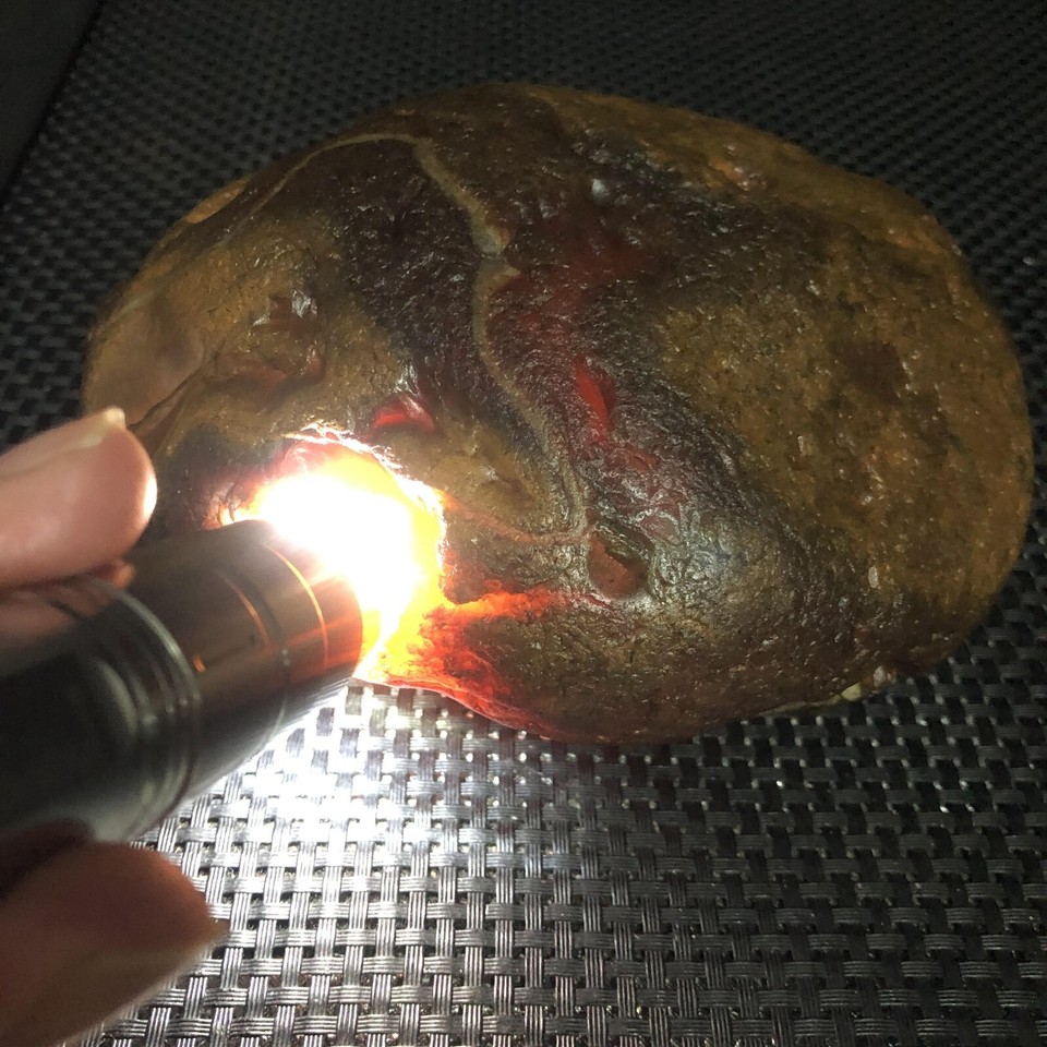 3.86lb Natural Madagascar Red Agate Rare Stone Quartz Crystal Rough ...