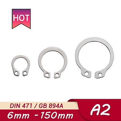 304 Stainless Steel External Circlips Retaining Rings Snap CirClip 6mm ...