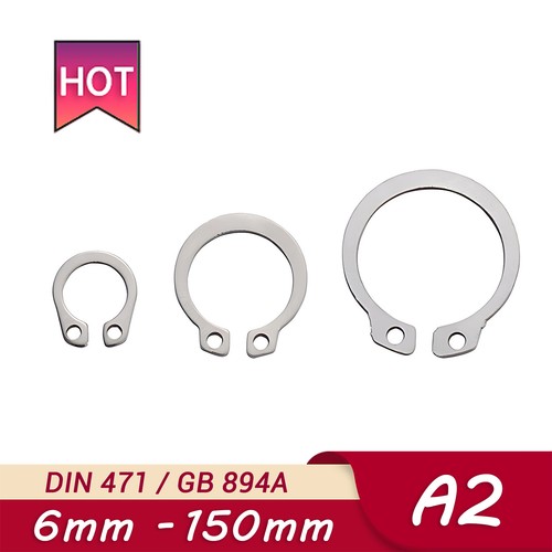 304 Stainless Steel External Circlips Retaining Rings Snap CirClip 6mm ...