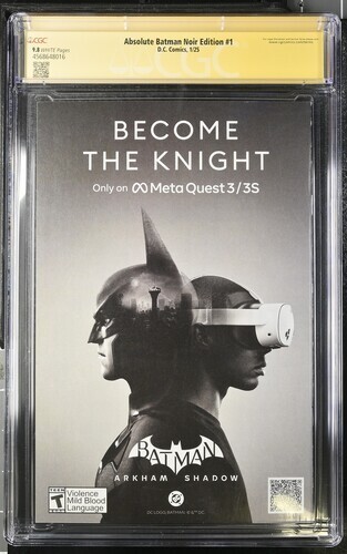 ABSOLUTE BATMAN #1 DC COMICS NOIR EDITION SIGNED GOLD SCOTT SNYDER CGC ...