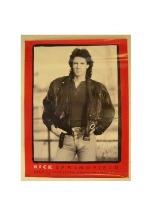 Rick Springfield Poster Red Black White Old | eBay