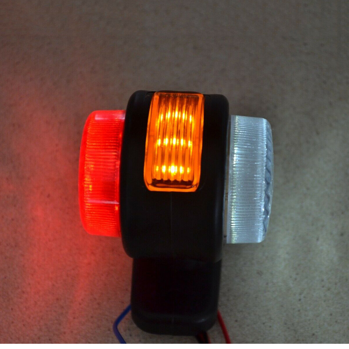 2 X 11 LED SIDE RUBBER MARKER LIGHTS LAMP INDICATOR TRAILER TRUCK 24V ...