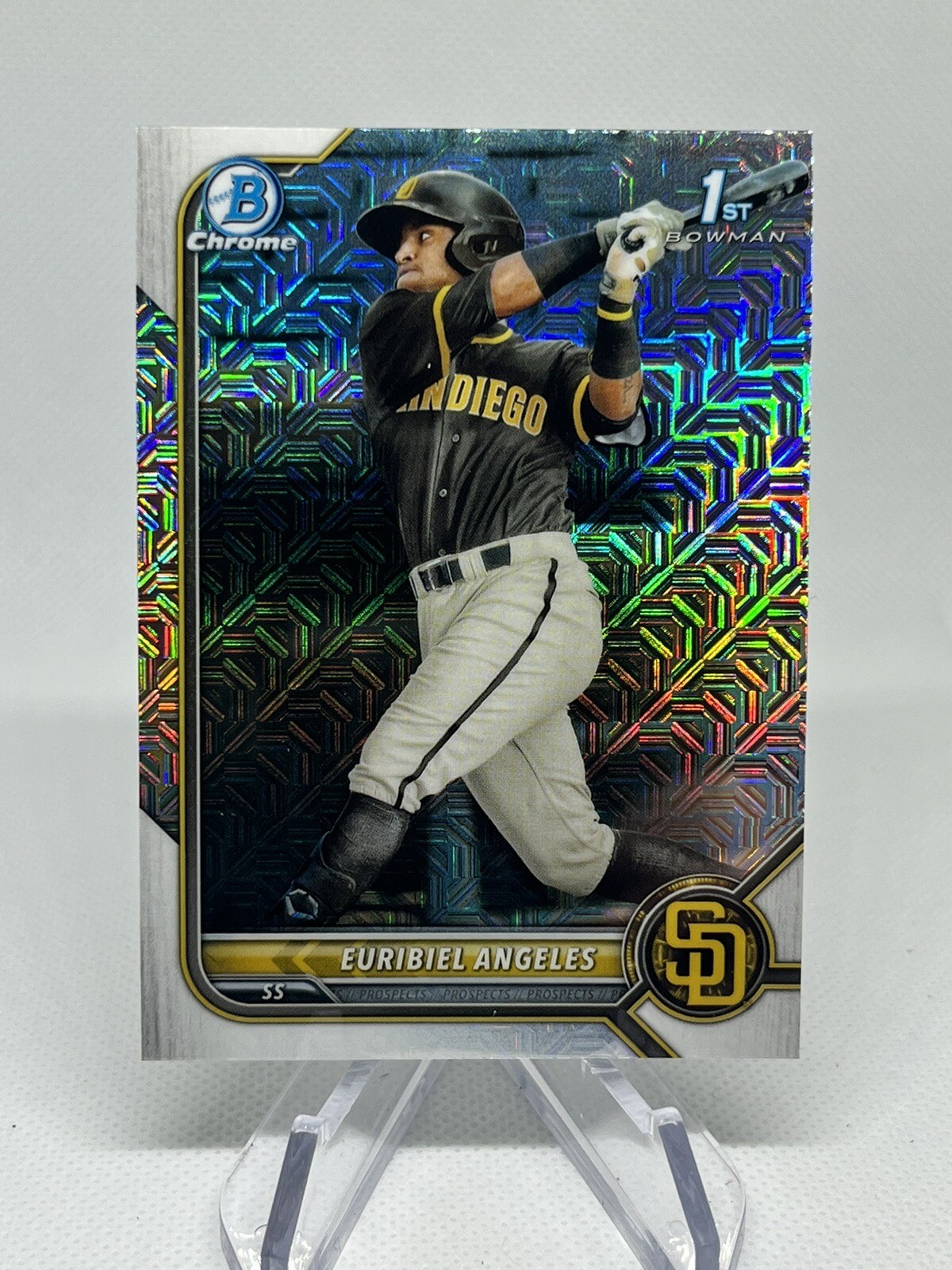 2022 Bowman Chrome Euribiel Angeles Mojo Refractor RC 1st #BCP-32 SD ...
